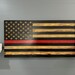 Rustic American Thin Red Line Firefighter Flag Wall Art - Hand Made ...