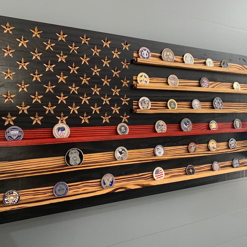 Rustic Wooden Coin Display - Etsy