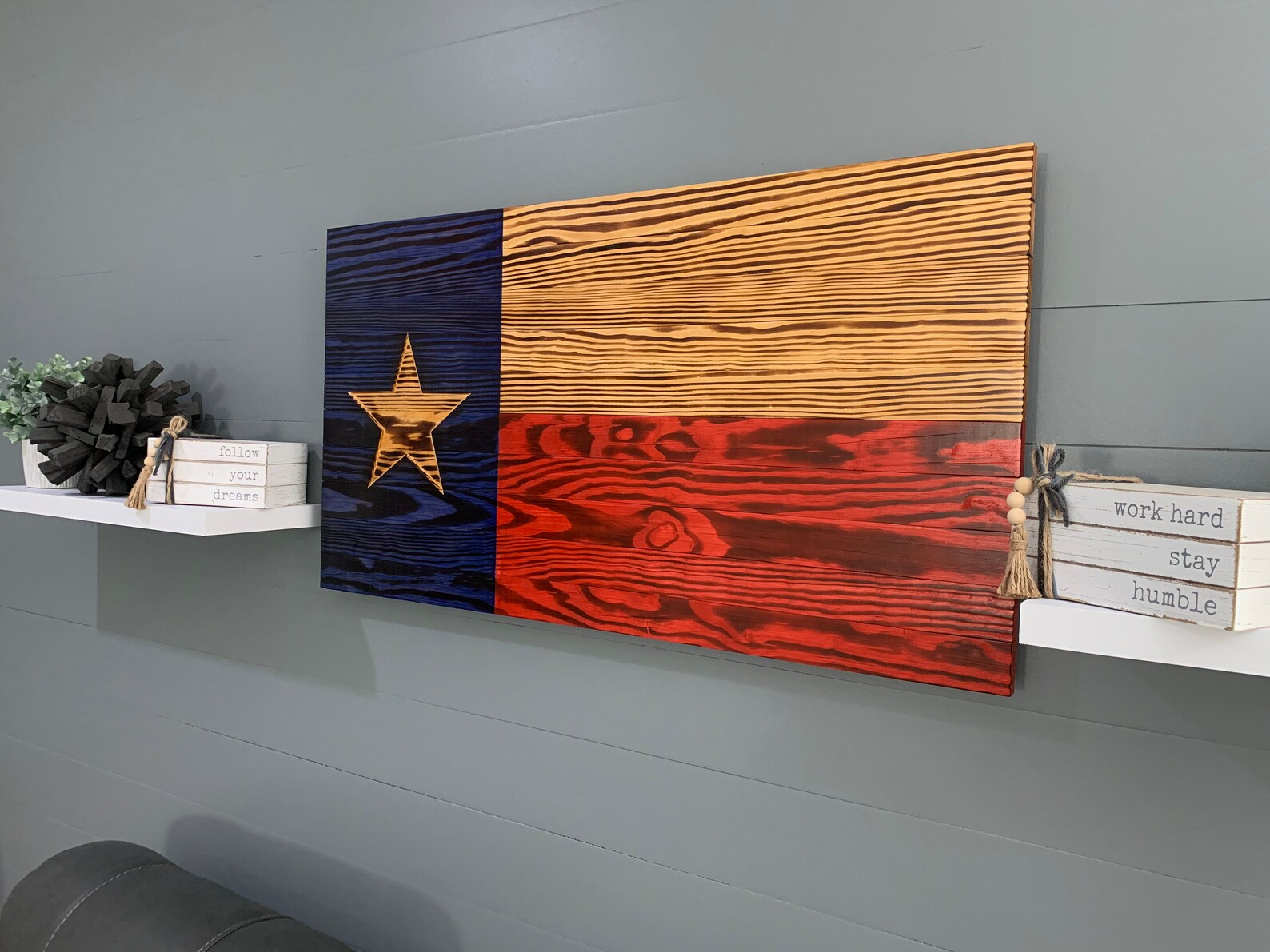 Rustic State Flag of Texas Wall Art - Hand Made - Burned Wood - Etsy