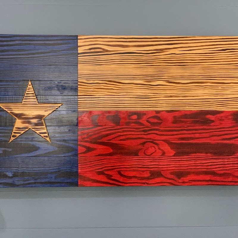 Wooden Texas Flag - Etsy