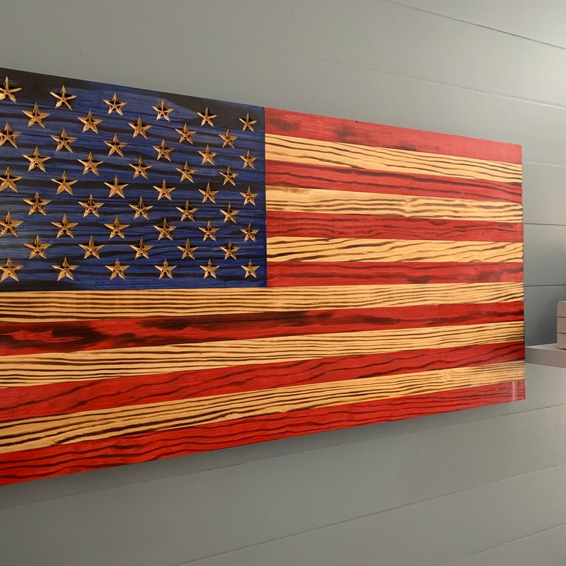 Wooden American Flag - Etsy