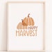 Happy Harvest Printable Wall Art Fall Decor Digital Print | Etsy