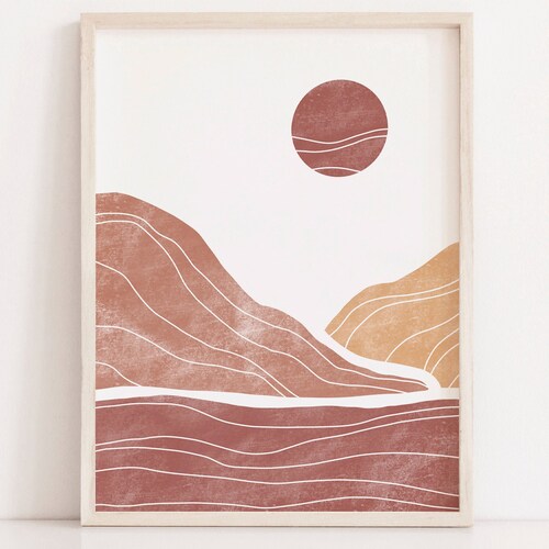 Have Courage and Be Kind Retro Wall Art Neutral Print | Etsy