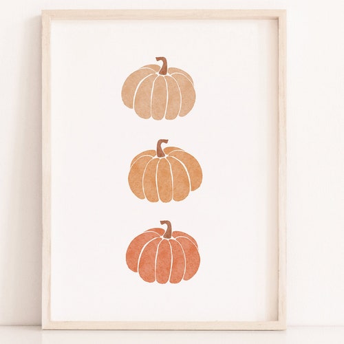 Pumpkin Print Fall Decor Pumpkin Printable Wall Art Pumpkin - Etsy