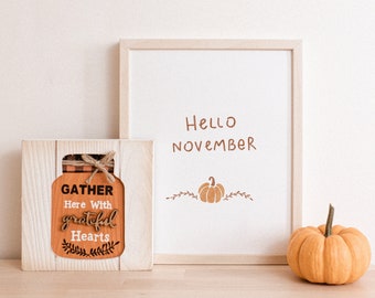 November Wall Art - Etsy