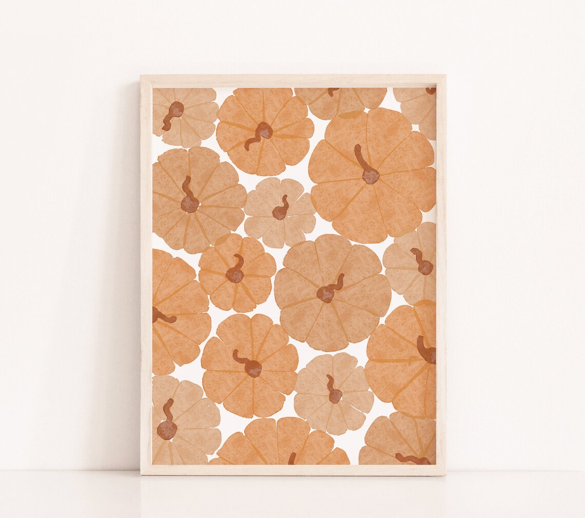 Pumpkin Patch Printable Wall Art Fall Decor Digital Print - Etsy