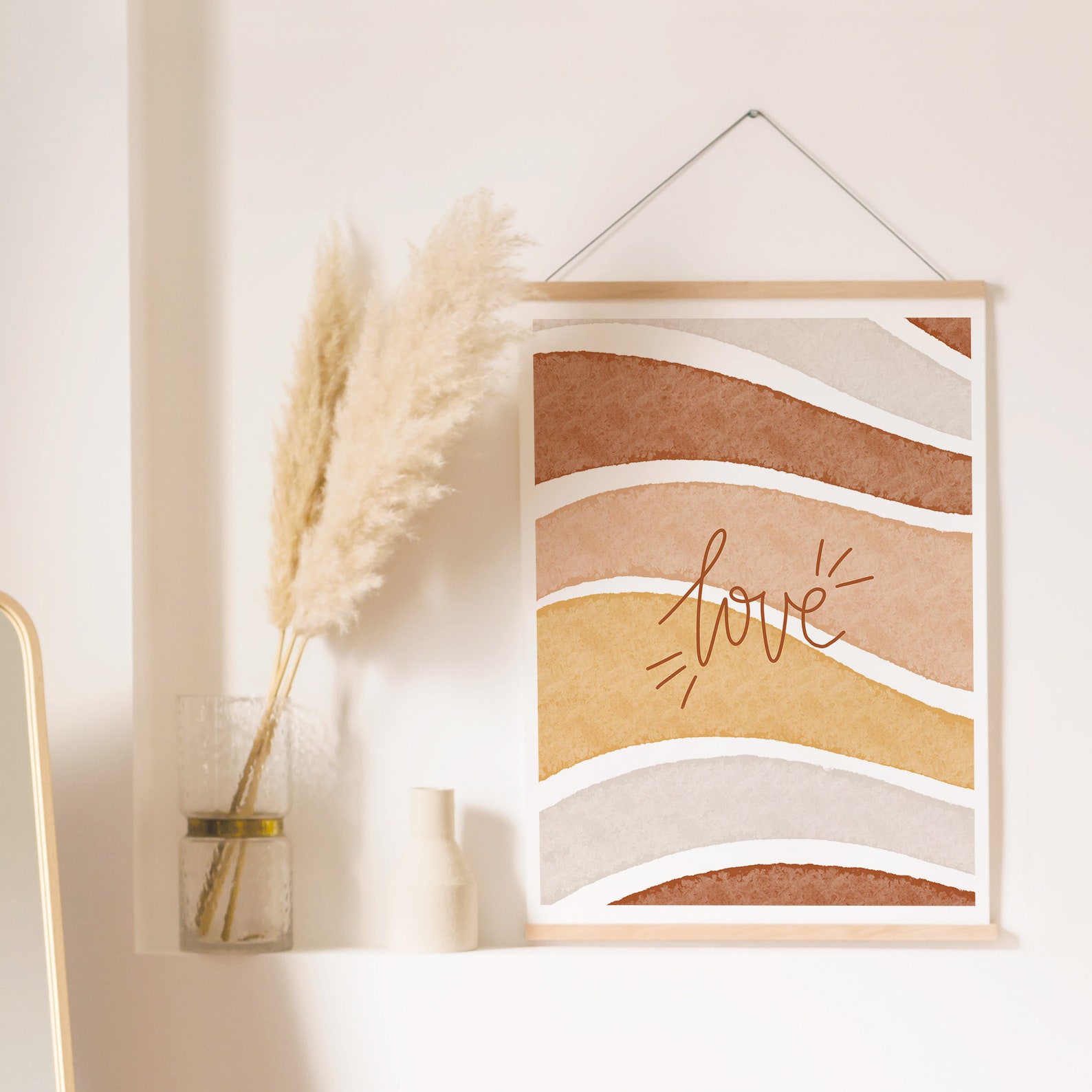 Abstract Love Printable Wall Art Digital Print Neutral Wall - Etsy