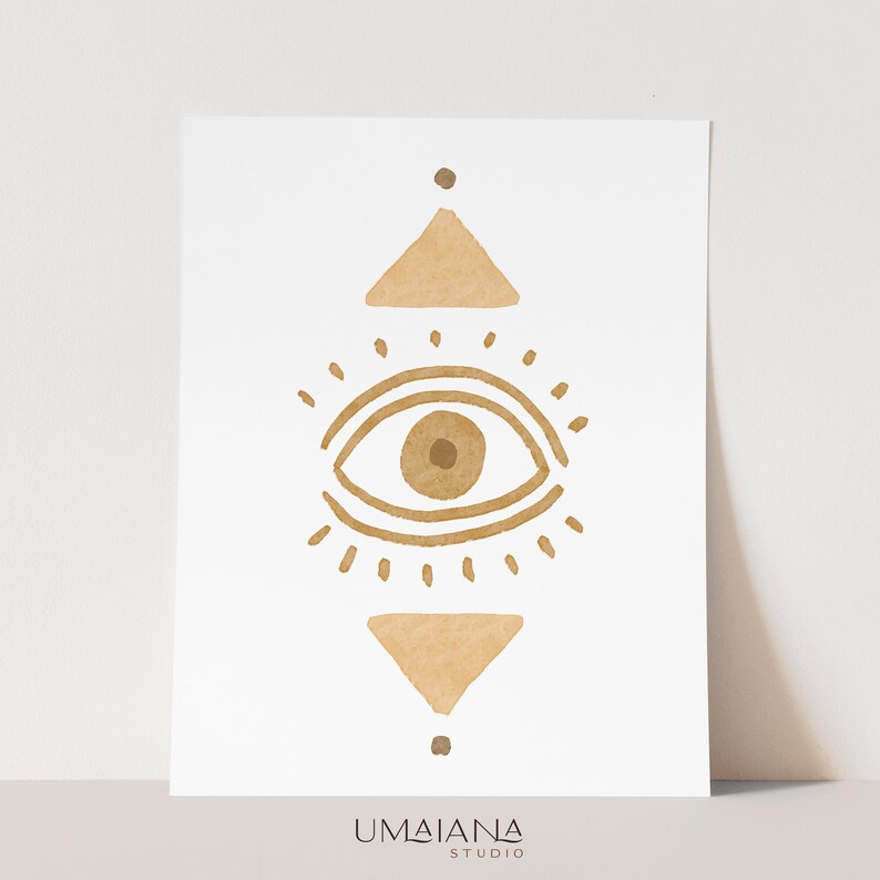 Evil Eye Boho Art Print Printable Wall Art Digital Print - Etsy