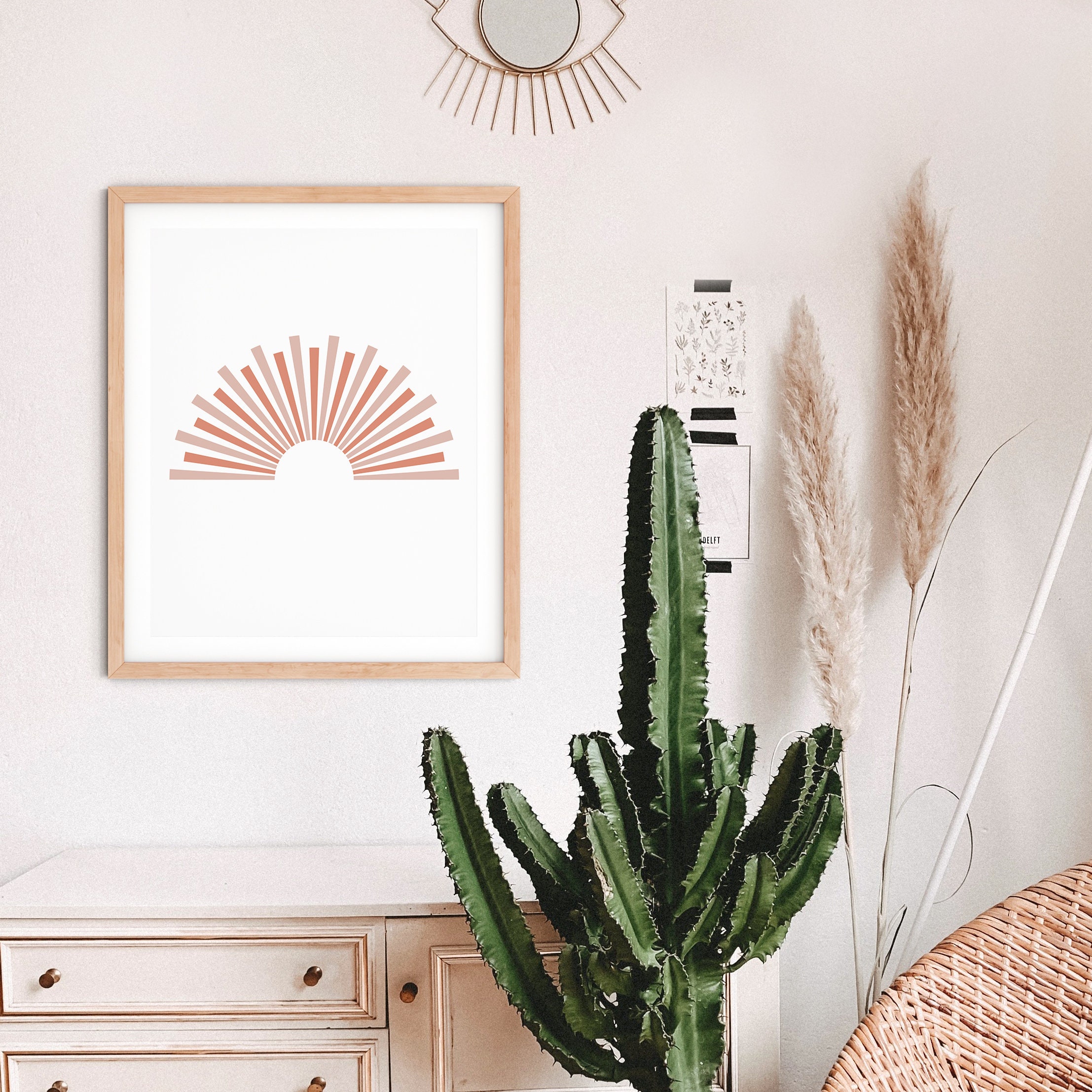 Mid Century Modern Printable Wall Art Digital Print Neutral | Etsy