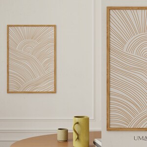 Abstract Rising Sun Print Sunset Art Print Minimalist Art Printable ...