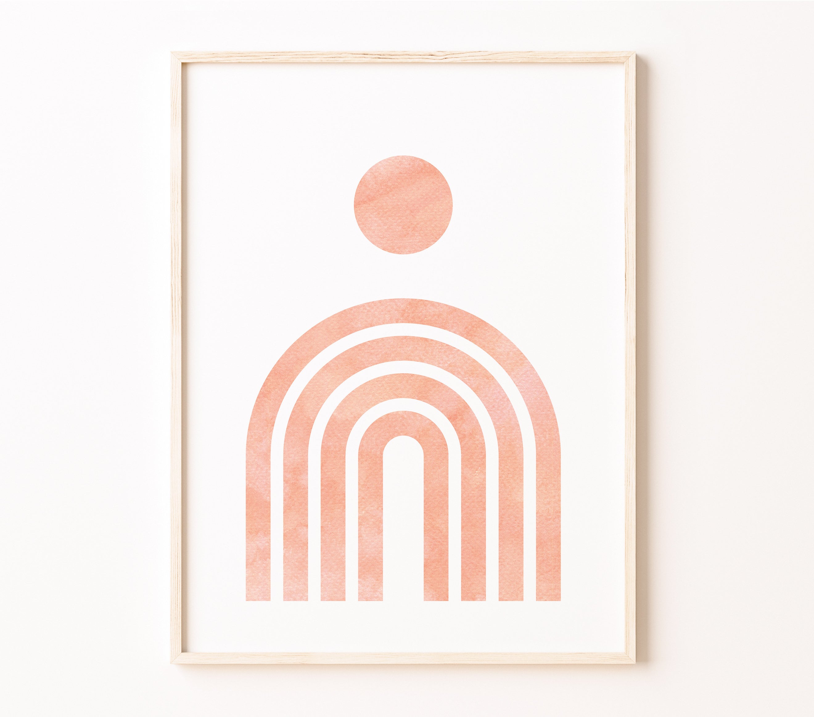 Mid Century Modern Rainbow Printable Wall Art Digital Print | Etsy