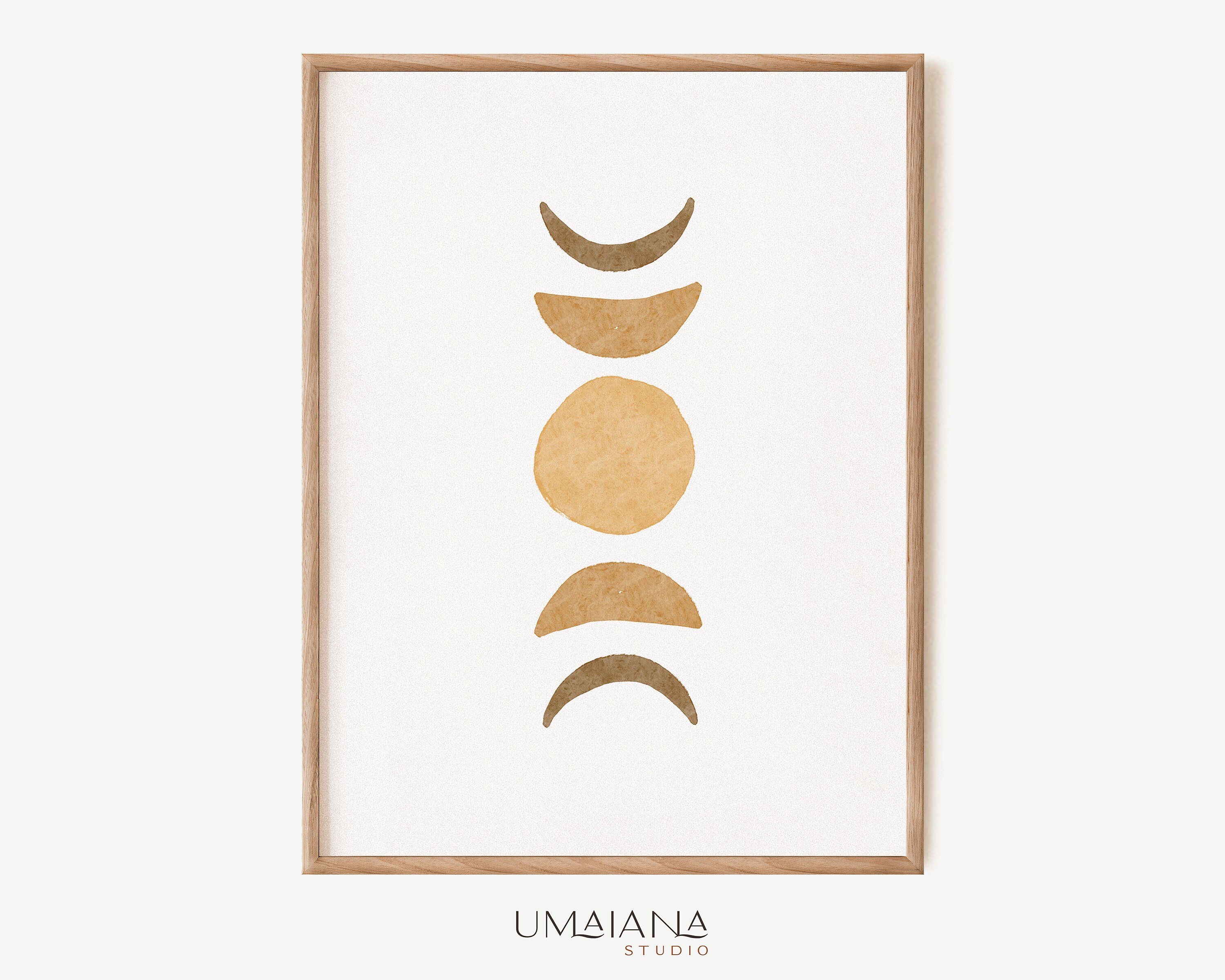 Moon Phases Printable Wall Art Digital Print Neutral Wall Art | Etsy