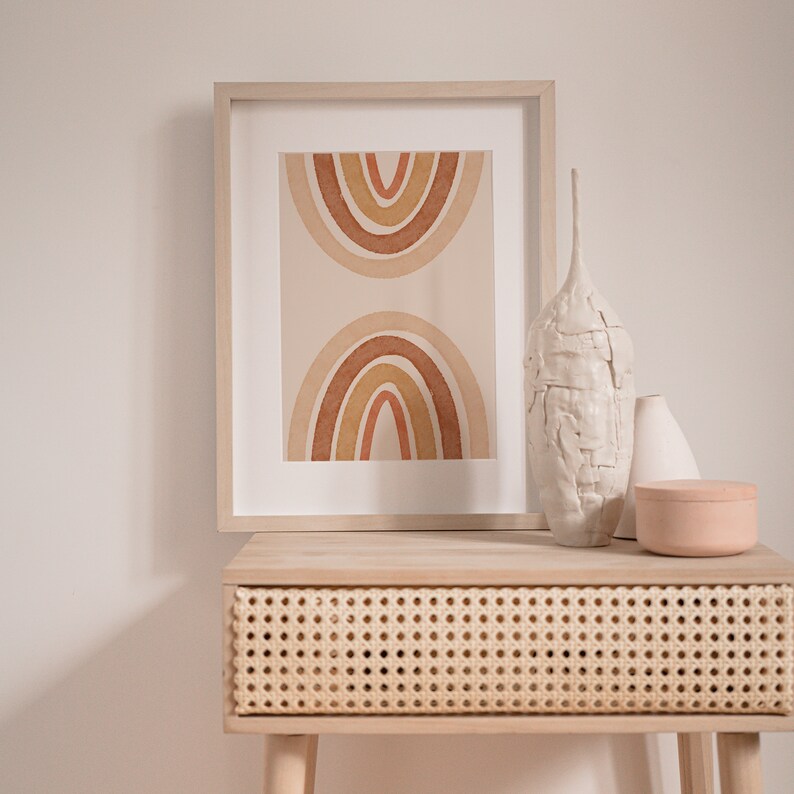 Abstract Rainbow Printable Wall Art Digital Print Neutral Wall - Etsy