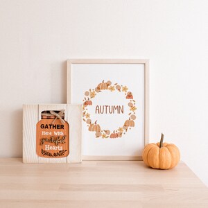 Autumn Wreath Printable Wall Art Fall Decor Digital Print - Etsy