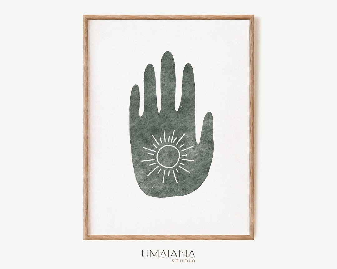 Palm Hand Art Print Printable Wall Art Digital Print Neutral Wall Art ...