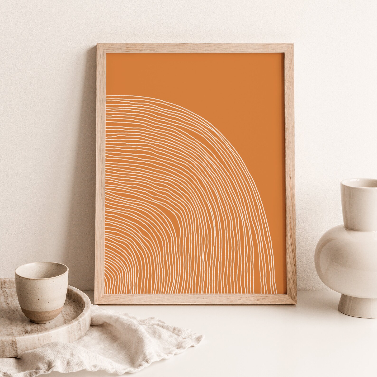 Line Art Geometric Printable Wall Art Digital Print Neutral | Etsy