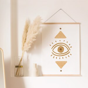 Evil Eye Boho Art Print Printable Wall Art Digital Print Neutral Wall ...