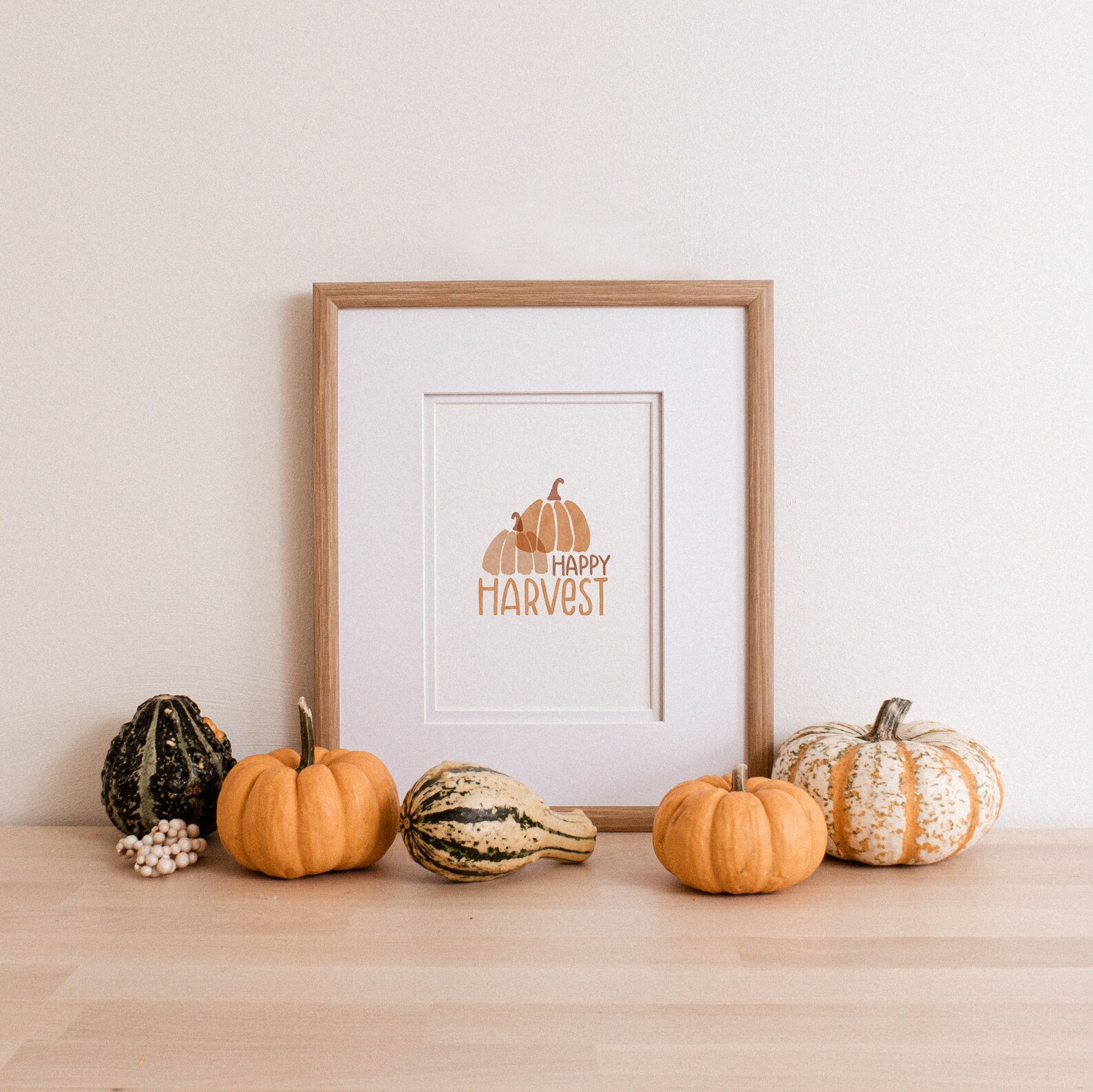 Happy Harvest Printable Wall Art Fall Decor Digital Print - Etsy