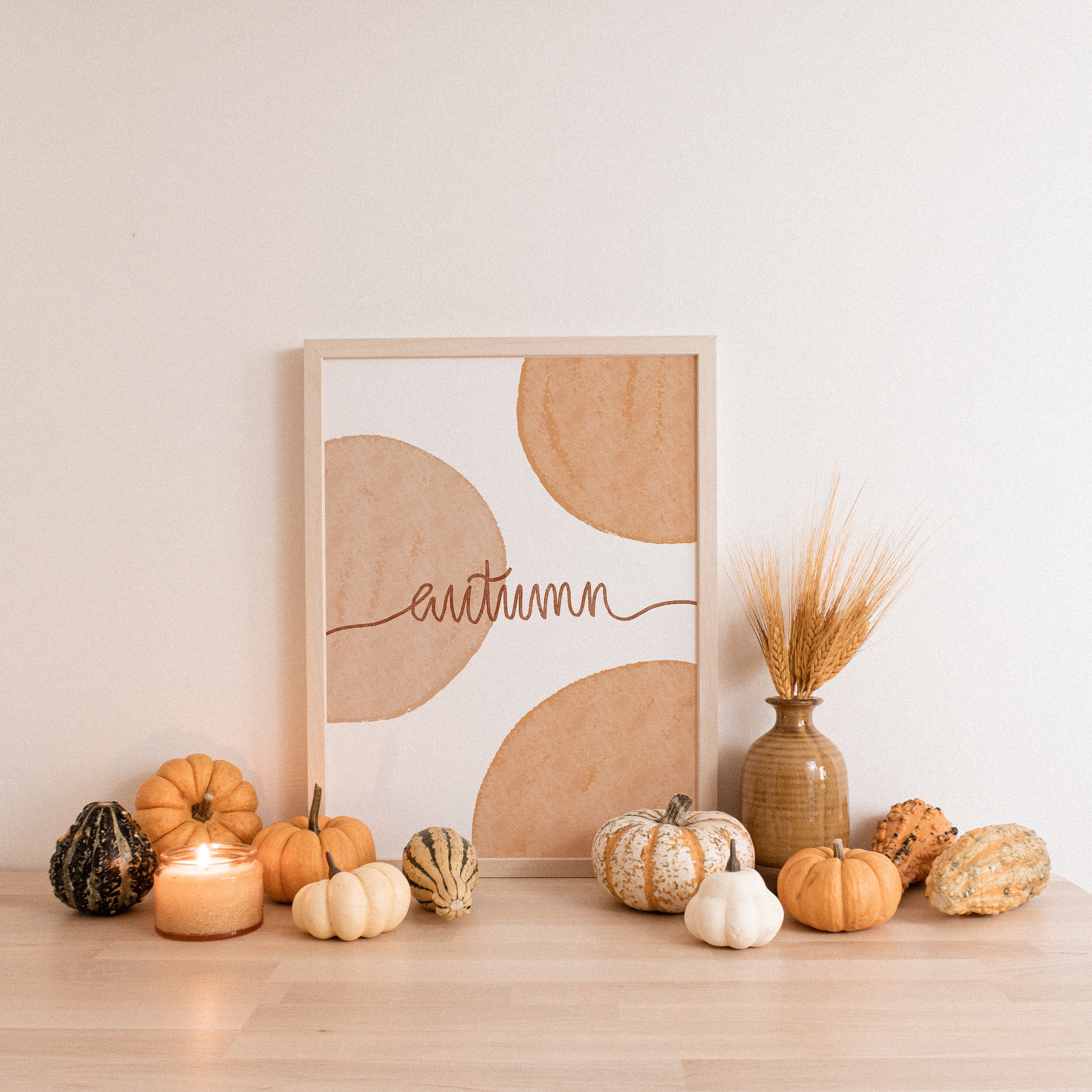 Autumn Abstract Printable Wall Art Fall Decor Digital Print | Etsy