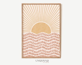 Rising Sun Digital Art Print High Resolution Sunrise Wall Decor - Etsy
