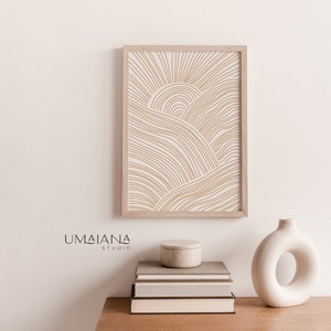 Abstract Rising Sun Print Sunset Art Print Minimalist Art Printable ...