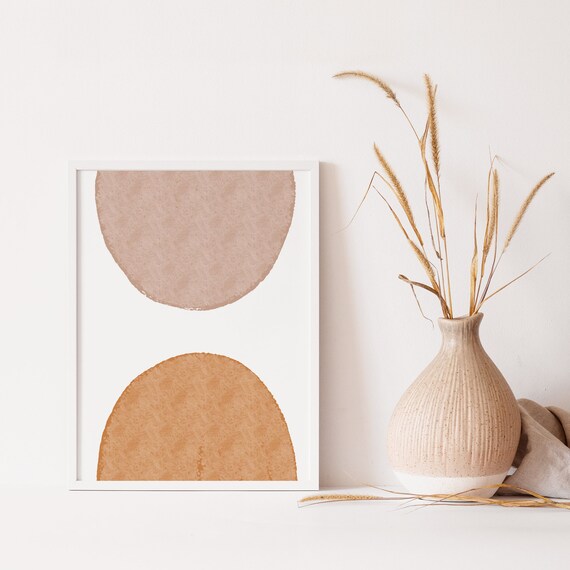 Geometric Printable Wall Art Digital Print Neutral Wall Art | Etsy