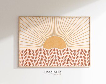 Rising Sun Digital Art Print High Resolution Sunrise Wall Decor - Etsy
