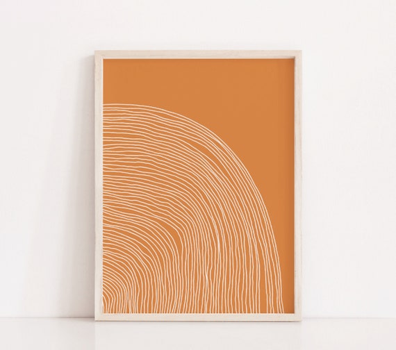 Line Art Geometric Printable Wall Art Digital Print Neutral | Etsy