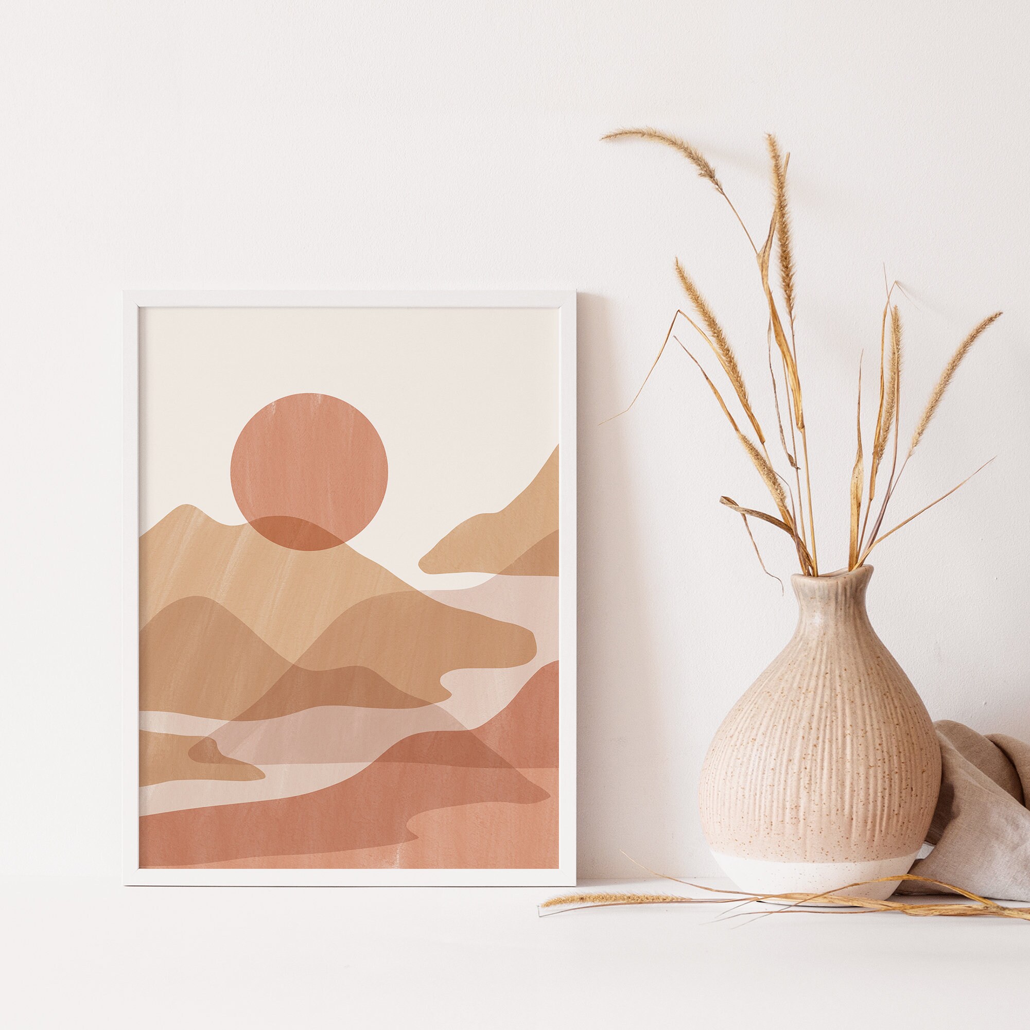 Abstract Landscape Printable Wall Art Digital Print Neutral | Etsy