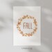 Fall Wreath Printable Wall Art Fall Decor Digital Print - Etsy