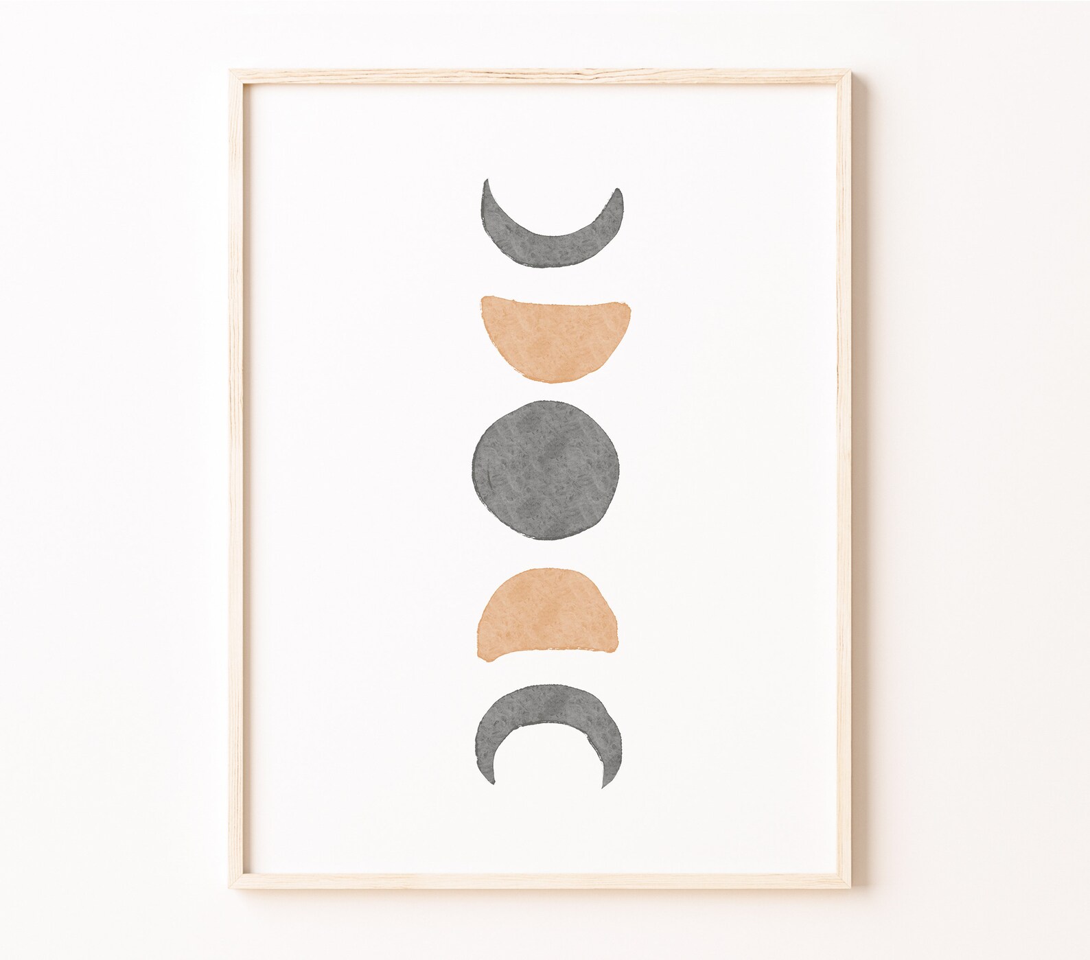 Moon Phases Printable Wall Art Digital Print Neutral Wall Art - Etsy