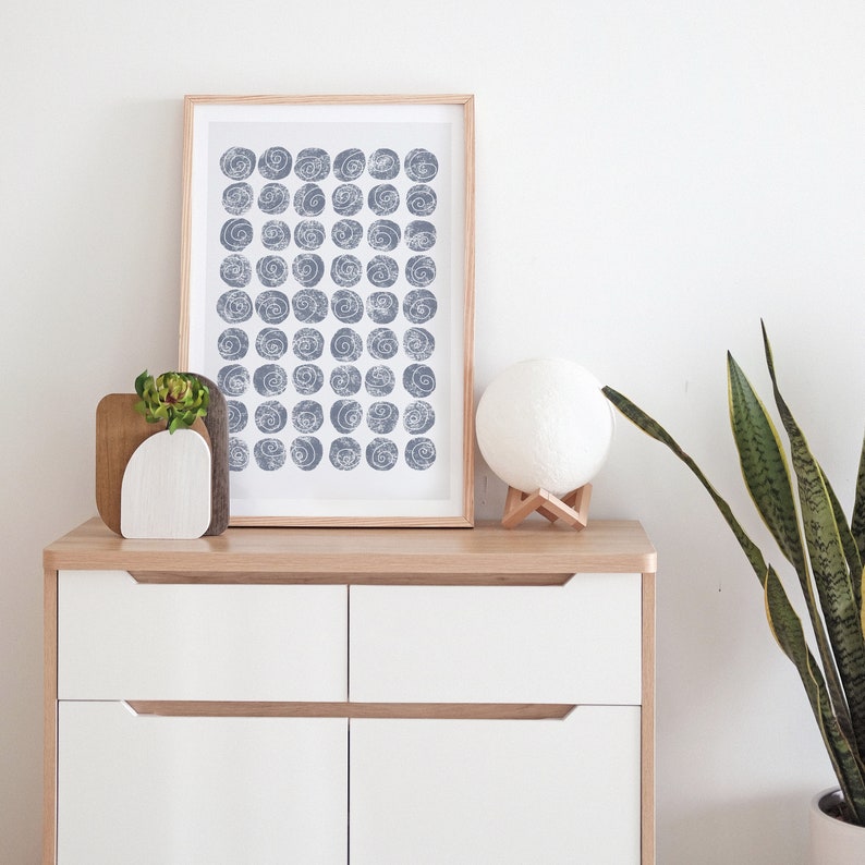 Scandinavian Printable Wall Art Shell Digital Print Neutral | Etsy