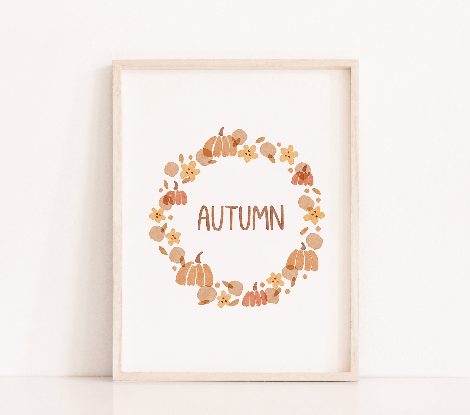 Autumn Wreath Printable Wall Art Fall Decor Digital Print - Etsy