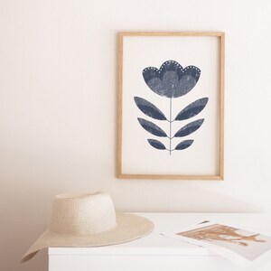 Scandinavian Printable Wall Art Flower Digital Print Neutral Wall Art ...