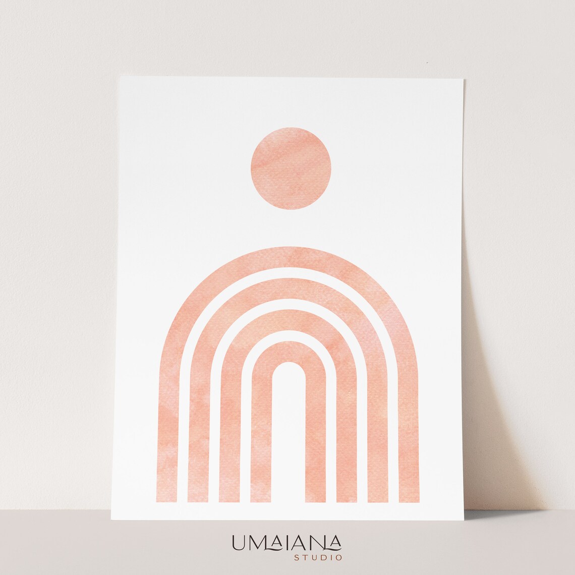 Mid Century Modern Rainbow Printable Wall Art Digital Print | Etsy