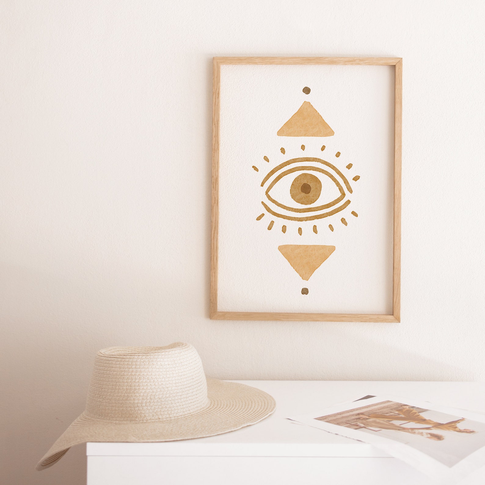 Evil Eye Boho Art Print Printable Wall Art Digital Print | Etsy