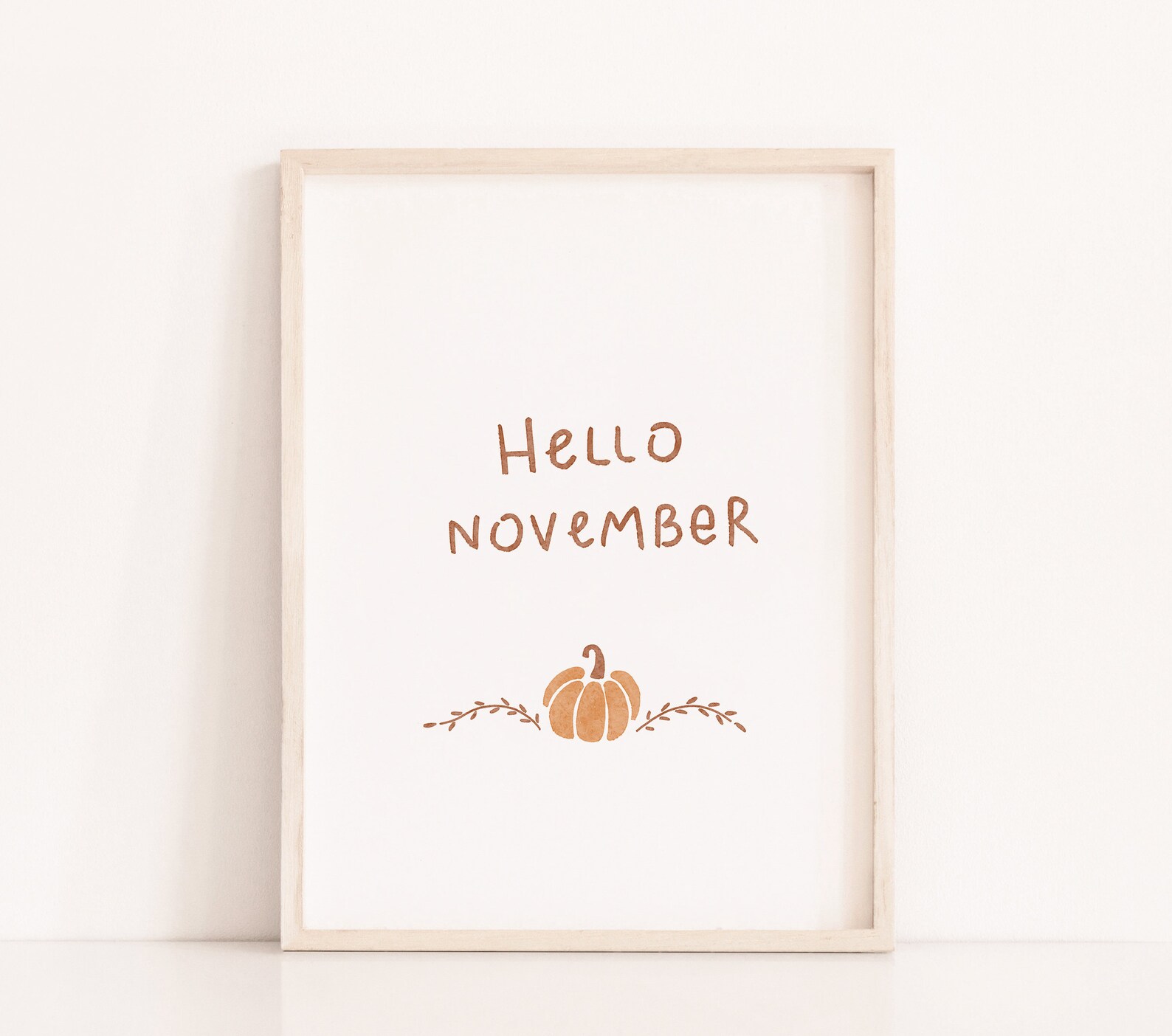 Hello November Printable Wall Art Fall Decor Digital Print - Etsy