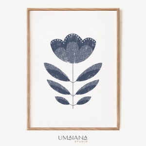 Scandinavian Printable Wall Art Flower Digital Print Neutral Wall Art ...