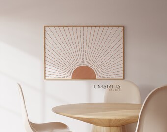 Rising Sun Digital Art Print High Resolution Sunrise Wall Decor - Etsy