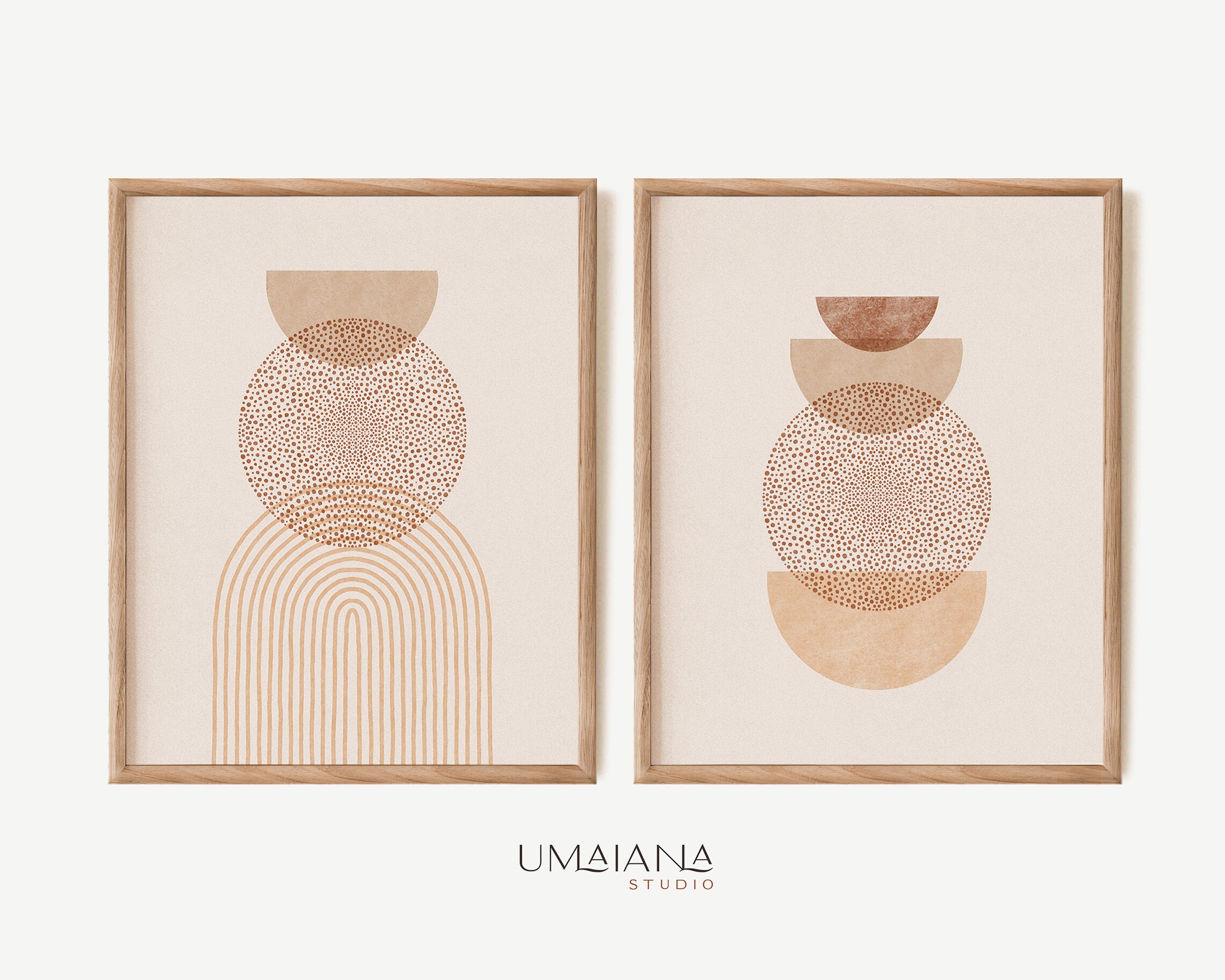 Set of Two Abstract Prints Modern Printable Wall Art Instant - Etsy