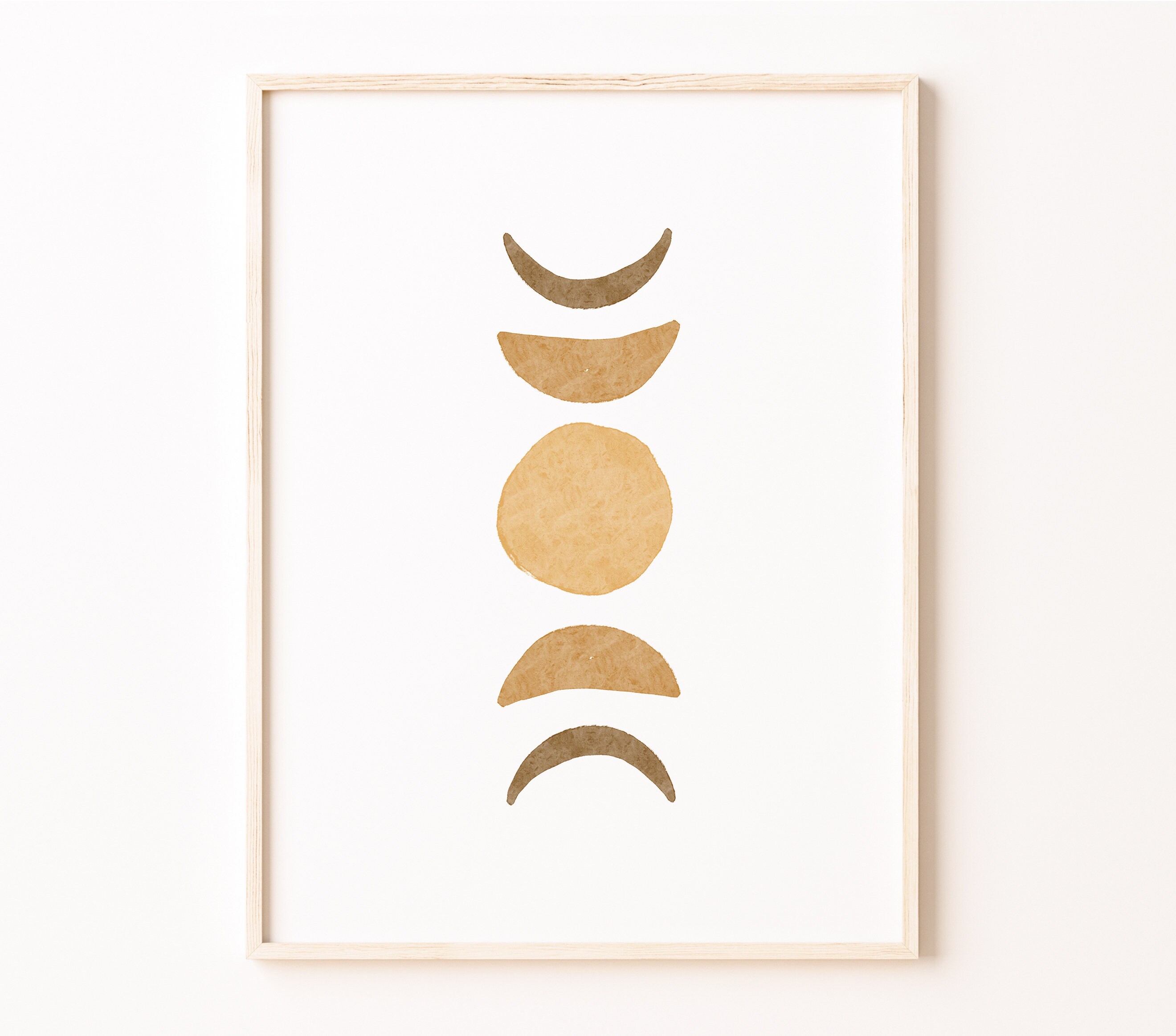 Moon Phases Printable Wall Art Digital Print Neutral Wall Art | Etsy