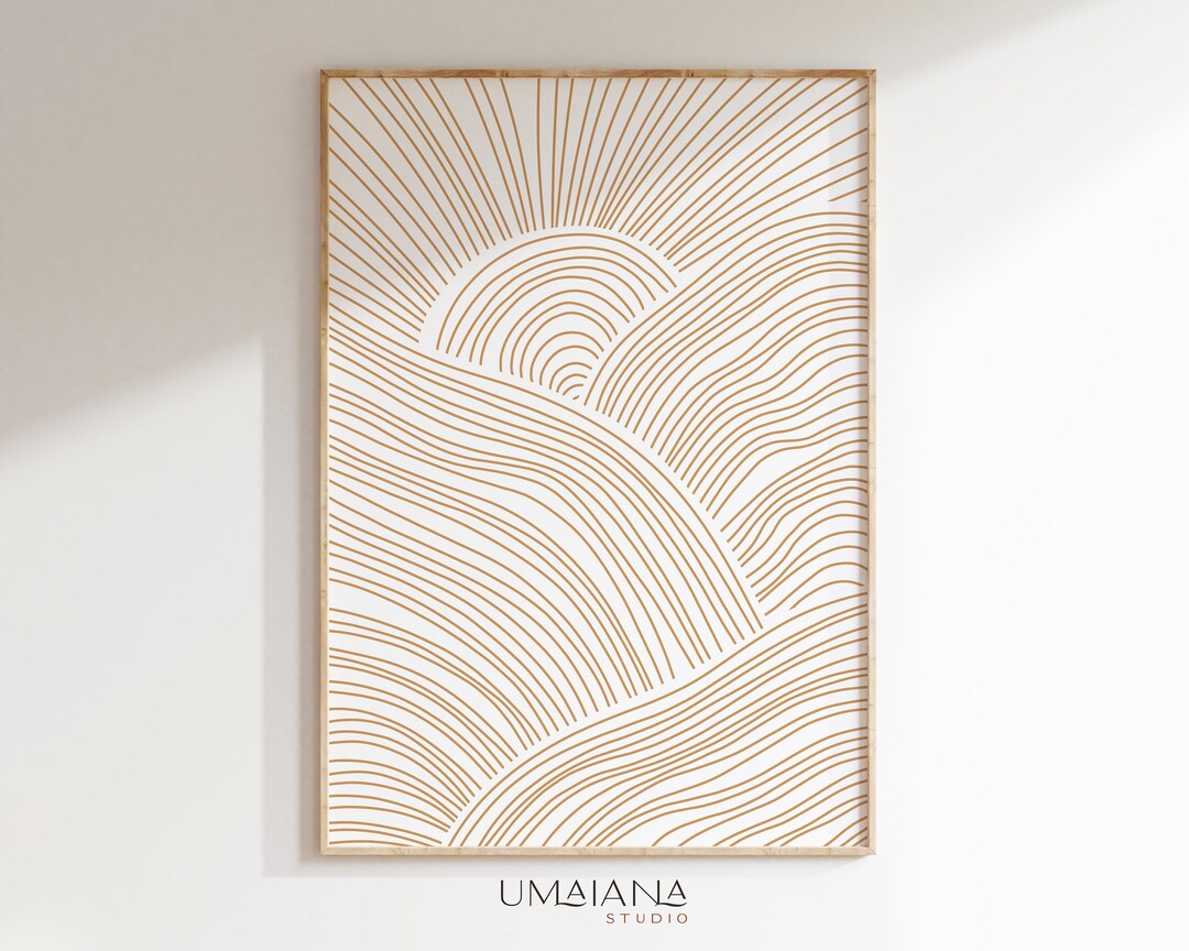 Abstract Rising Sun Print Sunset Art Print Minimalist Art Printable ...