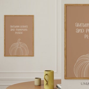 Fall Printable Wall Art Pumpkin Art Fall Prints Autumn Poster Fall Wall ...