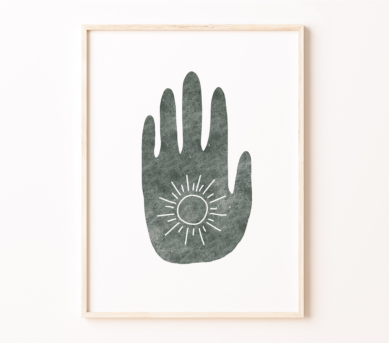 Palm Hand Art Print Printable Wall Art Digital Print Neutral Wall Art ...