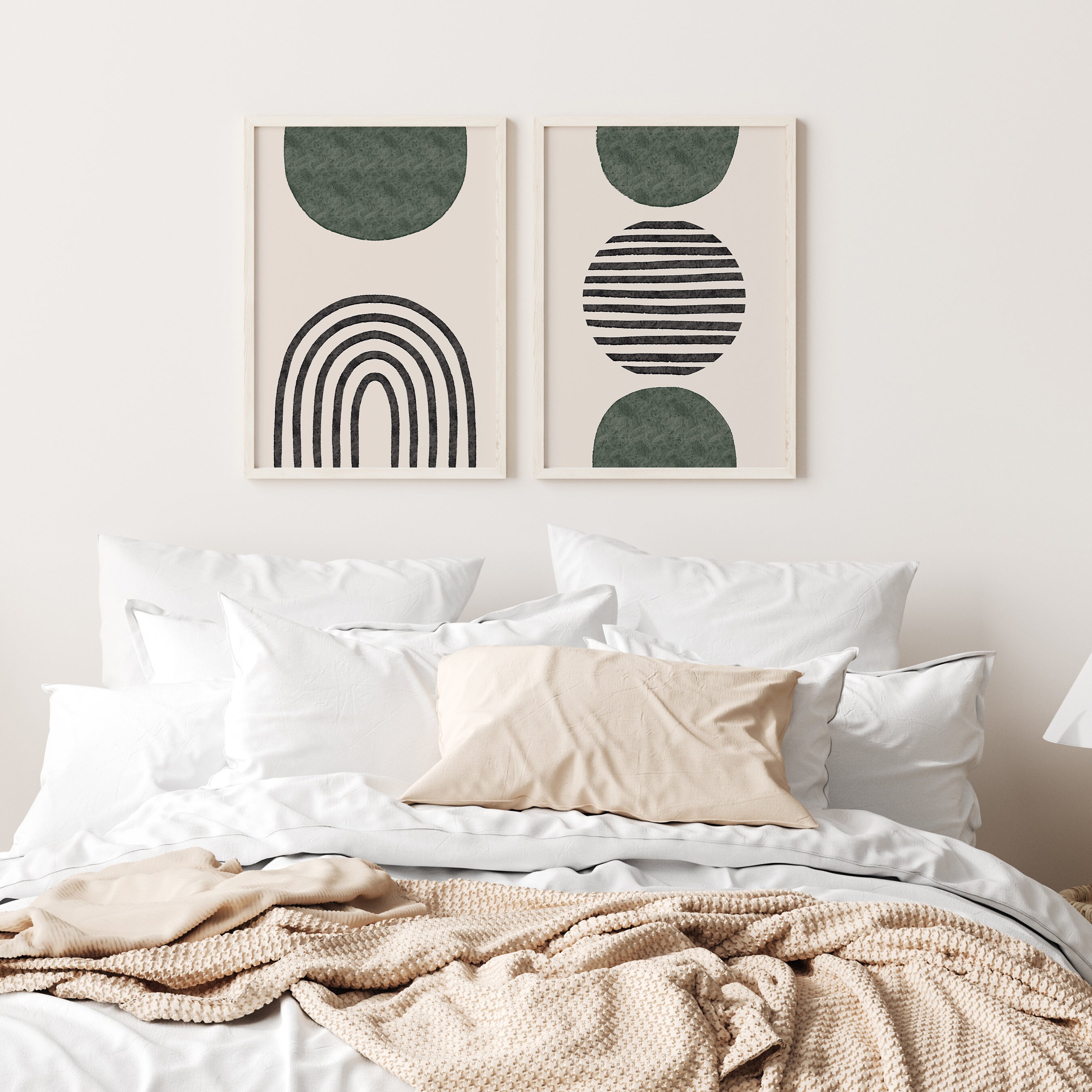 Set of Two Abstract Prints Modern Printable Wall Art Instant - Etsy