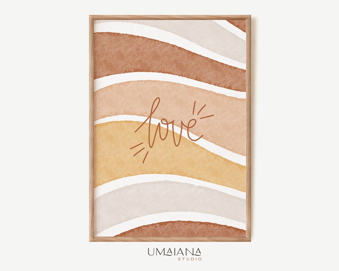 Abstract Love Printable Wall Art Digital Print Neutral Wall Art Boho ...