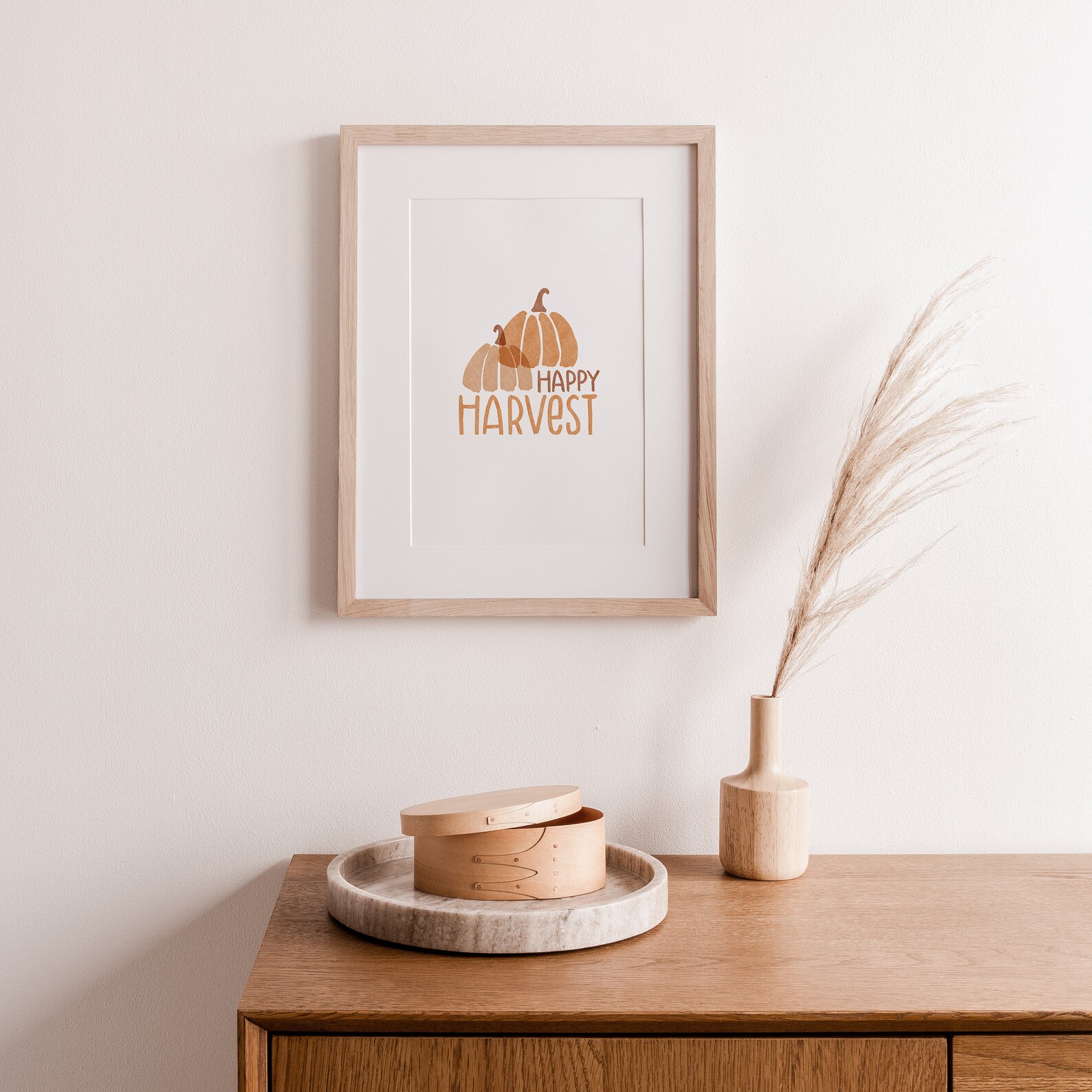 Happy Harvest Printable Wall Art Fall Decor Digital Print | Etsy