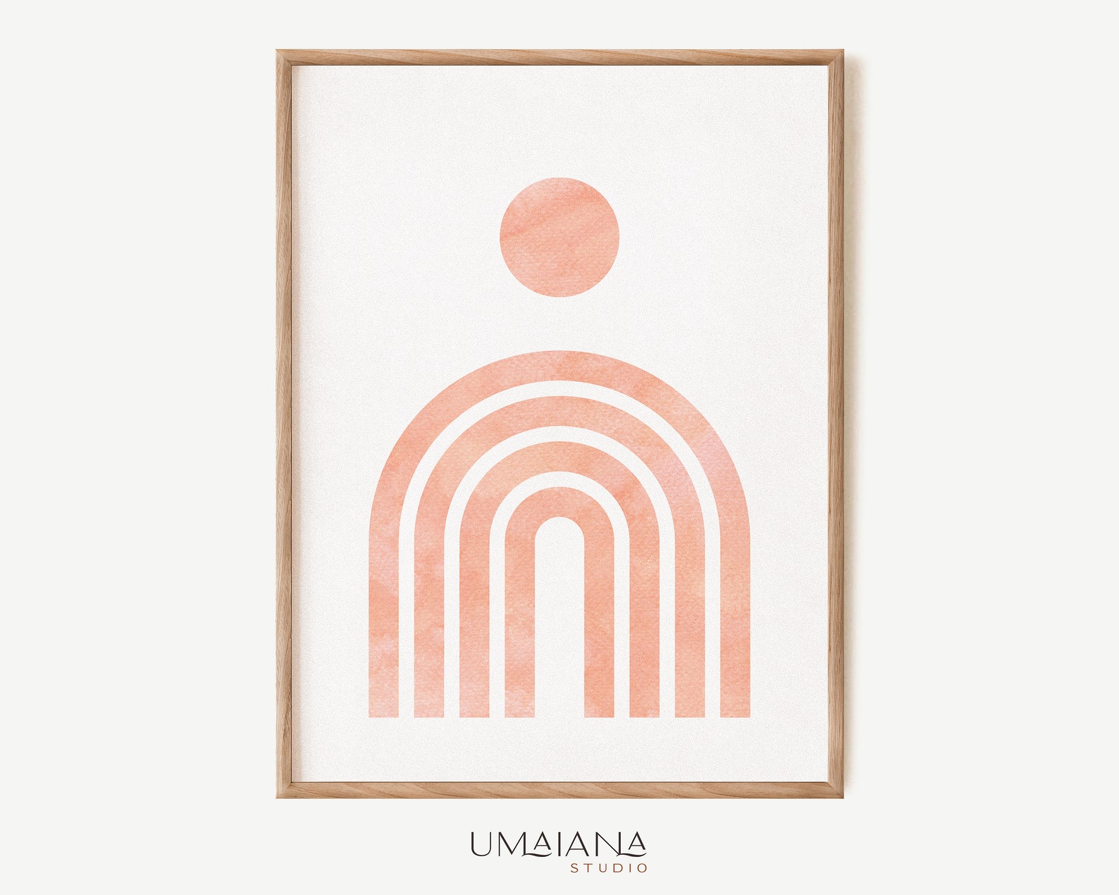 Mid Century Modern Rainbow Printable Wall Art Digital Print | Etsy