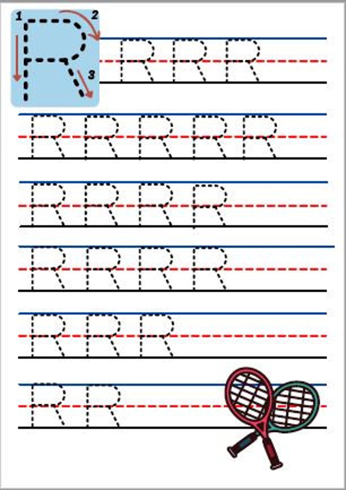 Sports Theme Alphabet Tracing Workbook. Printable ABC Worksheets - Etsy