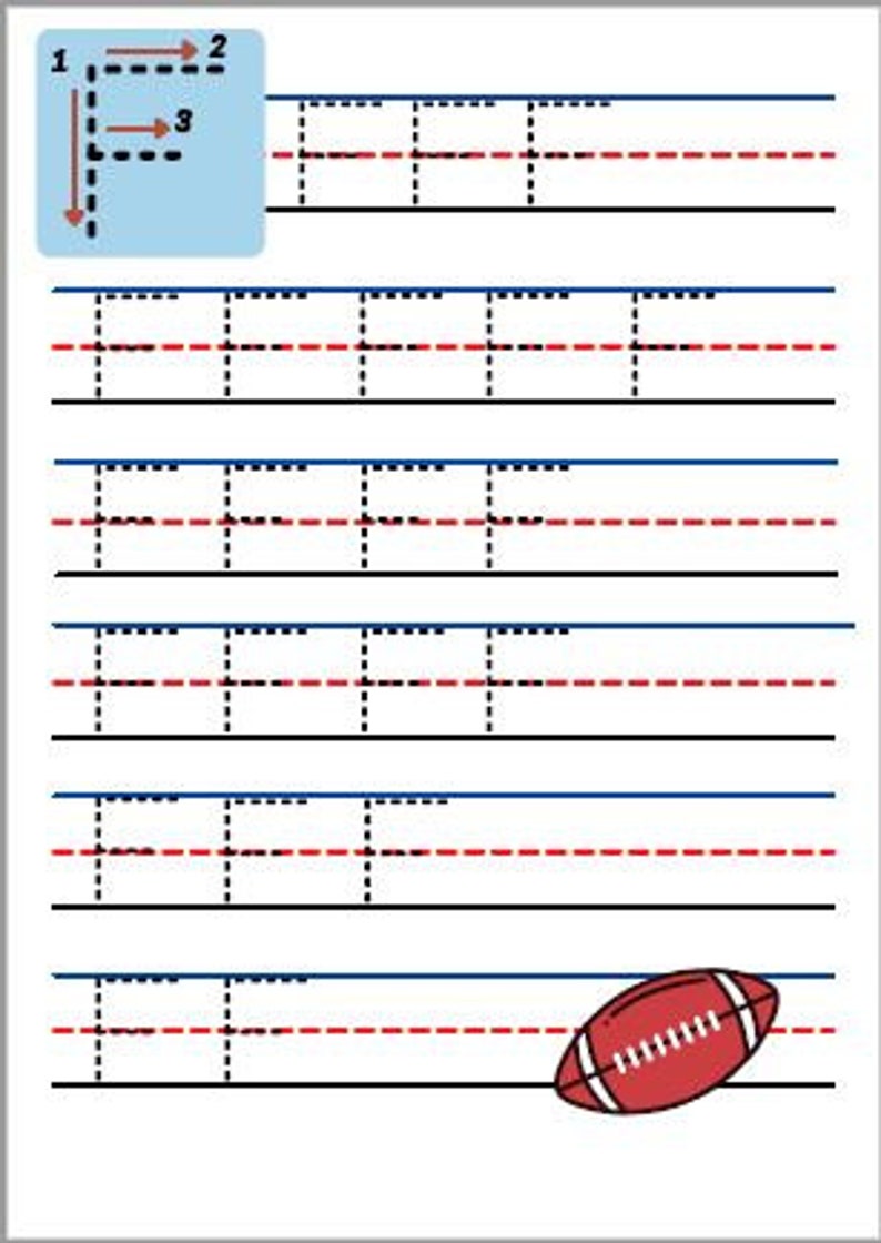 Sports Theme Alphabet Tracing Workbook. Printable ABC Worksheets - Etsy